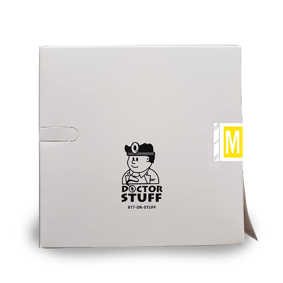 Doctor Stuff - File Folder Labels, Alphabet Letter M, Barkley FASTM - CTAM Series Compatible Alpha Stickers, Yellow, 1" x 1-1/2", 500/Roll