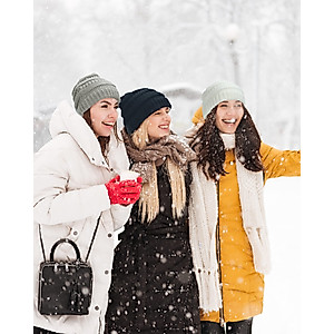 Foaincore 9 Pieces Slouchy Winter Hats for Women Knit Beanie Hats Warm Skull Caps Thick Winter Beanies