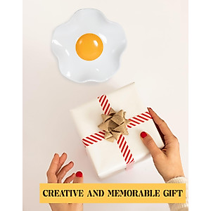 Fried Egg Ceramic Spoon Rest for stove top and kitchen counter | Large and Dishwasher-Safe Utensil holder | Home & kitchen decor | Kitchen Gifts for women | House warming gifts new home