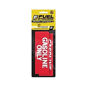Gas Sticker, Gasoline Only Label for Gas Can and Outdoor Power Equipment - Weather Proof, Extreme Stick, Durable - Gasoline Decals by Fuel Stickers - USA Made (6x2 inch), 2 Labels