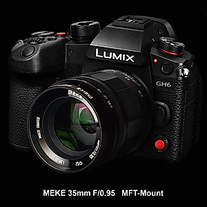Meike 35mm f0.95 Large Aperture Manual Focus Prime Fixed Lens APS-C Compatible with Panasonic Lumix Olypums M43 Mount Mirrorless Cameras GH4 GH5 GH6
