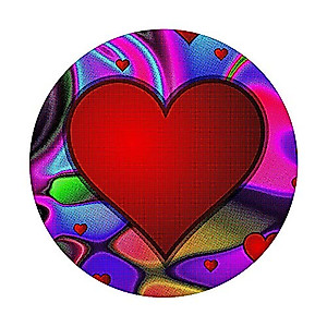 Cell Phone Button Pop Out Holder for Hand Cute Heart Design PopSockets PopGrip: Swappable Grip for Phones & Tablets