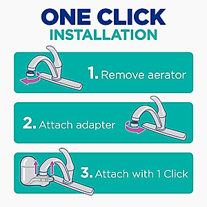 PUR PLUS Faucet Mount Water Filtration System, Chrome – Vertical Faucet Mount Water Filter for Sink – Crisp, Great-Tasting Filtered Water, FM3700