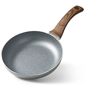 Cyrret Stone Frying Pan 8 inch, Nonstick Small Omelet Pan with 100% APEO&PFOA-Free Stone Non Stick Coating, Granite Skillet Pan for Cooking, Nonstick Skillet Frying Pan Suitable for All Stoves