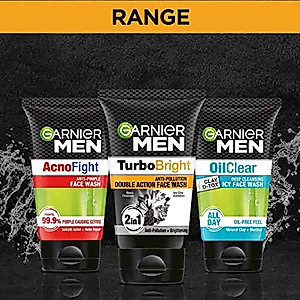 Garnier Men Power White Anti-Pollution Double Action Facewash, 100gm