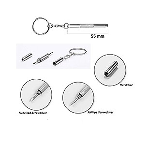 Eyeglass Repair Kits Glasses Grips Hinge Tighteners Silicone Hinge Rings Eyeglass Replacement and 1 Screwdriver 6mm for Eyeglass Frame