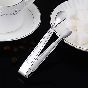 20 PCS Appetizer Forks Spoons and Tongs Mini Charcuterie Accessories Stainless Steel Sporks Teaspoons Serving Spoons for Party Small Utensils for Cocktail Salad Dessert
