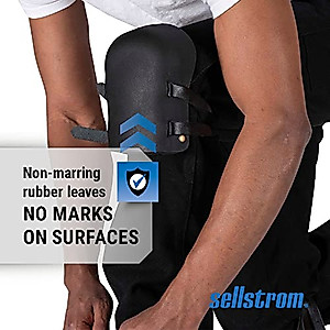 Sellstrom KneePro Roofers Protective Knee Pads with Heavy Duty Foam Padding - Black - Universal Adult Size - S96350