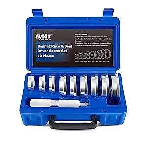 Orion Motor Tech Bearing Press Kit, 10pc Bearing Race and Seal Driver Set with Seal Driver and 9 Bearing Adapters, Seal Installer Bearing Driver Kit for Bearing Installation, with Blue Case
