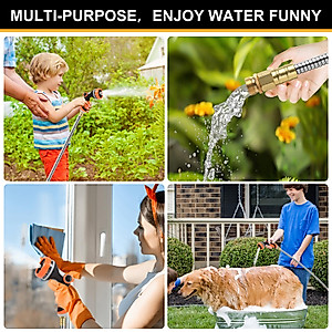 Garden Hose 100 FT Metal Flexible, Stainless Steel Water Hose 100ft with Nozzle, Solid Metal Fitting, Heavy Duty, No-Kink & Lightweight Metal Hose for Outdoor, Yard, Lawn, RV, Patio & Car