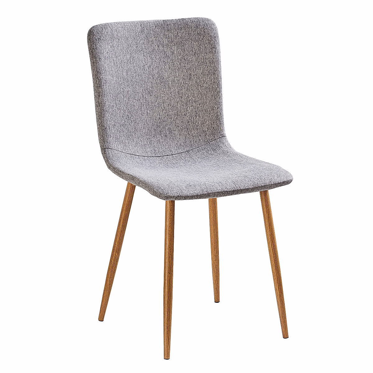 wOod-it Dining Chairs Set of 2, Pre Assembled Fabric Chair Set Upholstered with Oak Legs Mid Century Modern for Dining Room, Kitchen, 15.4" W x 16.5" D x 33.7" H