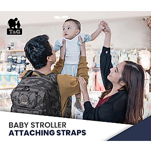 Toddlers and Gunners Dad Diaper Bag, With Diaper Changing Mat, USB Port & Laptop Compartment. Diaper Bag Backpack with Straps for Stroller. Large Diaper Bag for men and women (Black Camo).