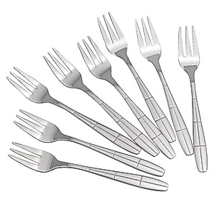 Eagrye 12-Piece Stainless Steel Tasting Fork/ 3-Tine for Dessert, Appetizer