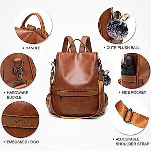 Backpack Purse for Women Anti theft Bookbag Purse Lightweight Shoulder Bag Satchel Handbag for Travel, Daily and Shopping