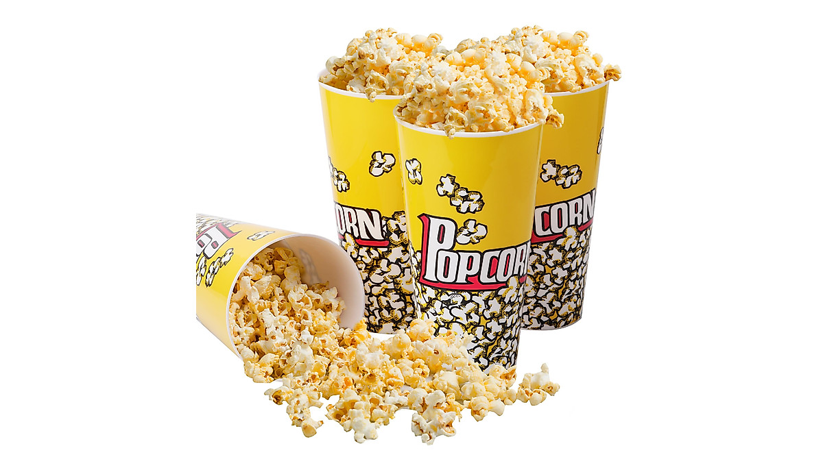 KORCCI Reusable Retro Popcorn Containers – Perfect for Movie Night