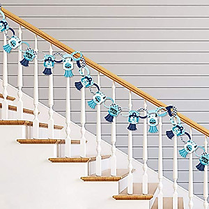 Big Dot of Happiness Yeti to Party - 90 Chain Links and 30 Paper Tassels Decoration Kit - Abominable Snowman Party or Birthday Party Paper Chains Garland - 21 feet