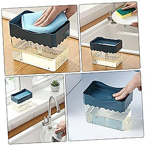 LIGHTAOTAO 1PC Presser foaming Dispenser Sink Sponge Kitchen Sink Sponge Tray Hand wash Dispenser 2 in 1 Kitchen Sponge Holder Sink Dispenser abs Soap handwashing Fluid
