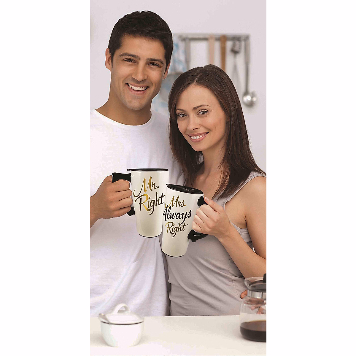 Spoontiques Drop A House On You Ceramic Travel Coffee Mug with Lid and Handle - Wizard of Oz Double Walled Mug for Hot and Cold Beverages - Microwave and Dishwasher Safe, Spill Proof Lid