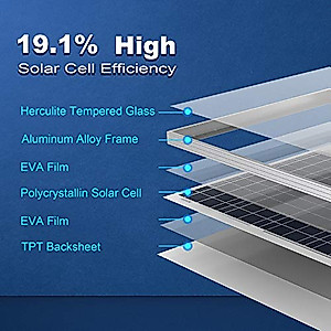 ACOPOWER 60 Watt 60W Polycrystalline Photovoltaic PV Solar Panel Module 12 Volt Battery Charging