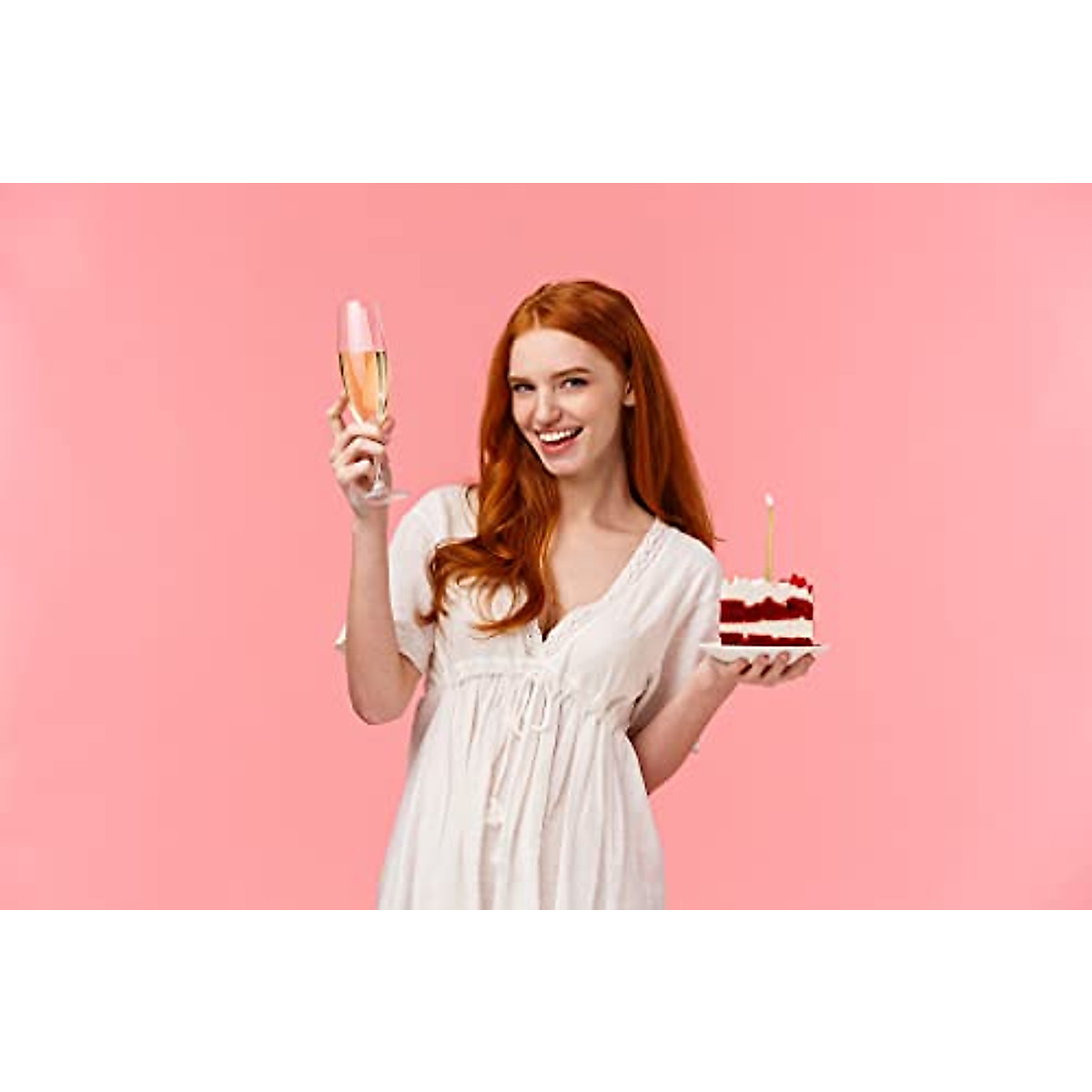 JULOLY 24-Count Gold Birthday Candles, Long Cupcake Candles, Suitable for Birthday Parties, Wedding Cakes and Anniversary Celebrations