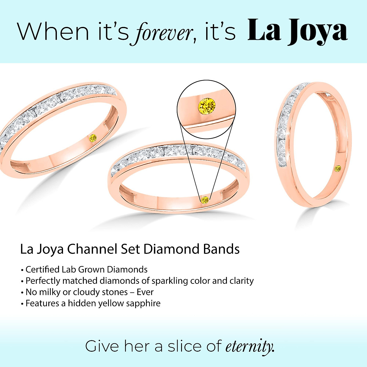 Lab Grown Wedding Diamond Band for Women | Classic Channel Set 10K Rose Gold 1/6 Carat Certified Diamond Anniversary Ring, Promise Band, Stackable Ring and Wedding Rings | Ring Size 5.5