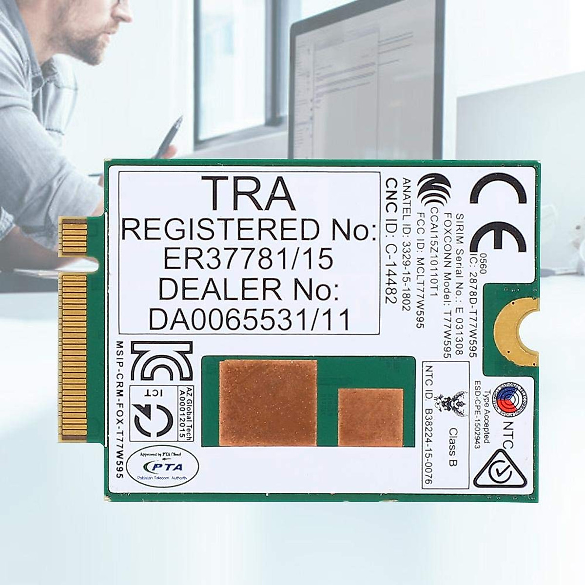 M.2 PCIe Card Laptop Network Adapter T77W595 4G Modem Module LT4120 796928-001 for HP Probook/EliteBook 820 840 850 G2 G3, 150 Mbps