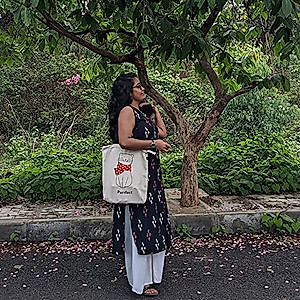 Ecoright Aesthetic Canvas Tote Bag for Women with Zipper, Tote Bag for Beach, Grocery, Travel, Work, Gym, Daily Use