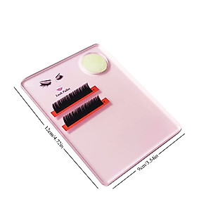 Acrylic Eyelash Extension Eye Lash Pallet Tool, Grafting False Eyelash Jade Console Round Jade Stone Organizer Eyelash Extension Grafting Pad Lash Tray Gasket (Pink)