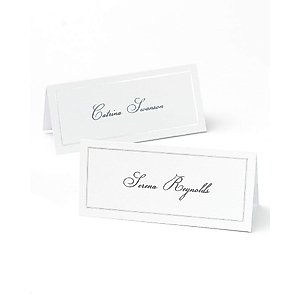Gartner Studios Platinum Foil Border Printable Place Cards, Party Supplies, 210 GSM, 48 Count, Standard, (83003)