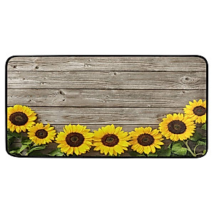 Sunflowers On Board Design Non-Slip Soft Kitchen Mats Bath Rug Runner Doormats Carpet for Home Decor, 39" X 20"
