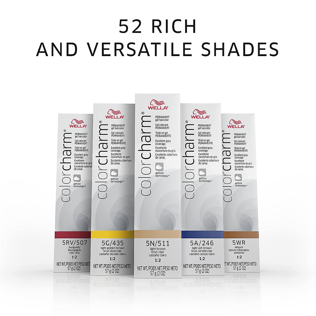 WELLA colorcharm Permanent Gel Haircolor, With Long Lasting Gelfus Technology, For Gray Coverage, 6AA Dark Blonde Intenseense Ash, 2 oz