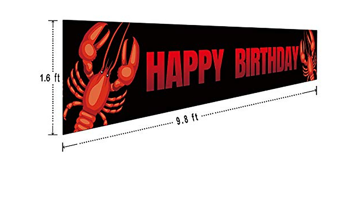 Crawfish Boil Birthday Banner - Vibrant 9.8ft Party Decor
