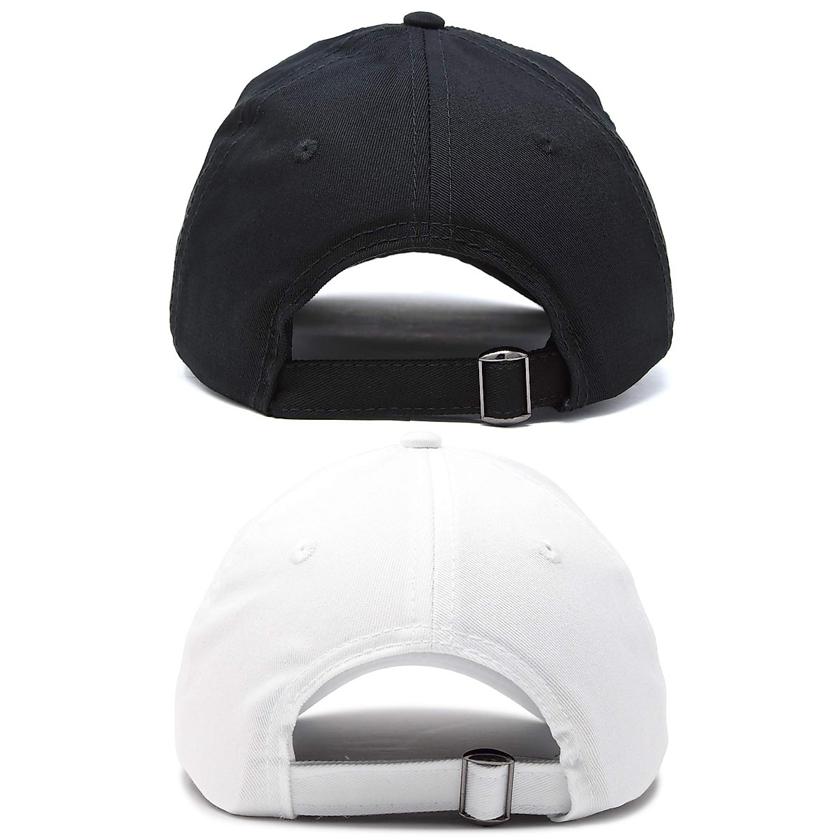 DALIX Bride Groom Dad Hats Baseball Caps Newlywed Wedding Party Gift White-Black