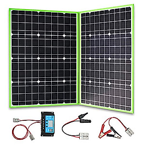 XINPUGUANG 100W Foldable Solar Panel Portable Solar Kit 12V with 10A Charge Controller Connector Cable for Power Station,Battery, Camping, RV,Boat, Outdoor
