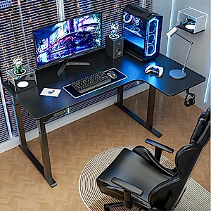 Dripex Adjustable Electric Standing Desk, 63 inch, Brown Walnut