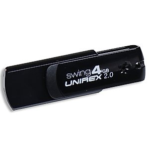 Unirex USFW-204S USB 2.0 Flash Drive, Swing, 4GB