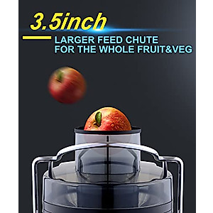 Juicer machine, 600w Juicer with Wide Chute for the Whole Fruit, Juicer Extractor 2 Speed Setting Easy to Clean Anti-Drip Function Centrifugal Juicer BPA Free