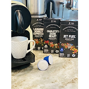 Independence Coffee Co. Nespresso Compatible Capsules, Compostable Plant Based Coffee Pods, Texas Tradition Intense and Full Bodied Espresso Coffee, 10 Count (Pack of 6) - Compatible with Nespresso OriginalLine Espresso Makers