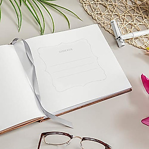 Global Printed Products Wedding Guest Book 9"x7" (Rustic Design) - WGB-RST