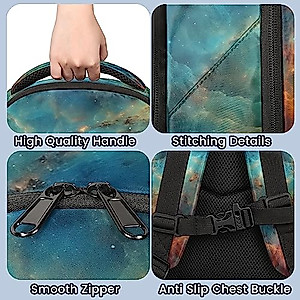 FZDXZJJ Custom Name Backpack for Boys Girls Teens Mystic Nebula Personalized 16 Inch Kids Backpack Universe Space Middle Schoolbag Primary Elementary Student Bookbag for Back to School Gift