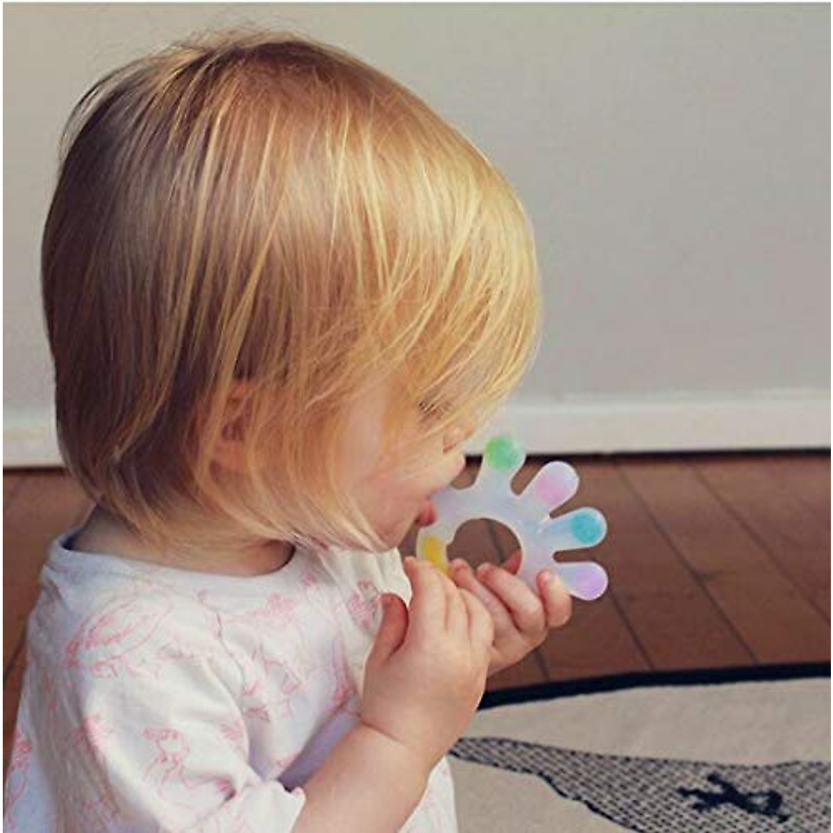 haakaa Palm Teether - Super Soft Silicone Baby Soothing Teether Pacifier, Teething Toys for 3M+ Babies, 0-6, 6-12 Months, BPA Free (1 Pack) Multicolor