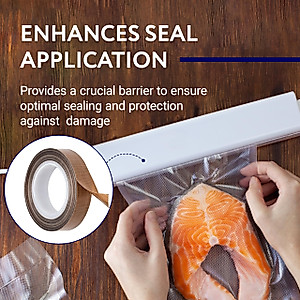 IMPRESA PTFE Tape/Teflon Tape for Vacuum, Hand and Impulse Sealers (1/2-inch x 30 feet) - Fits FoodSaver, Seal A Meal, Weston, Cabella's