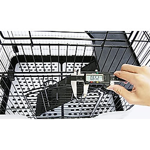 3 Levels Chinchilla Ferret Hamster Pet Crate with Caster Tray and Urine Guard (Black)