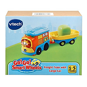 VTech Go! Go! Smart Wheels Motorized Freight Train with Cargo Car