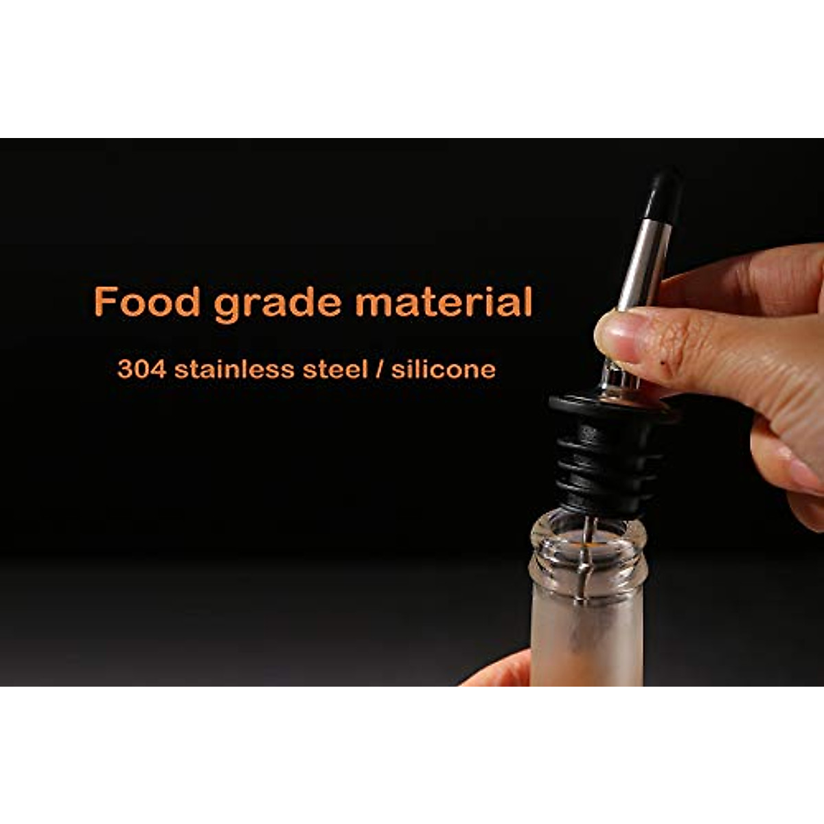 Shot Glasses with Liquor Pourers Gift Set, 2 Heavy Base Ounce Glasses with Bottle Pourers and Cleaning Brush Packed in Wooden Box, Christmas/Birthday Gift, Present for Drink/Spirit/Espresso Lover