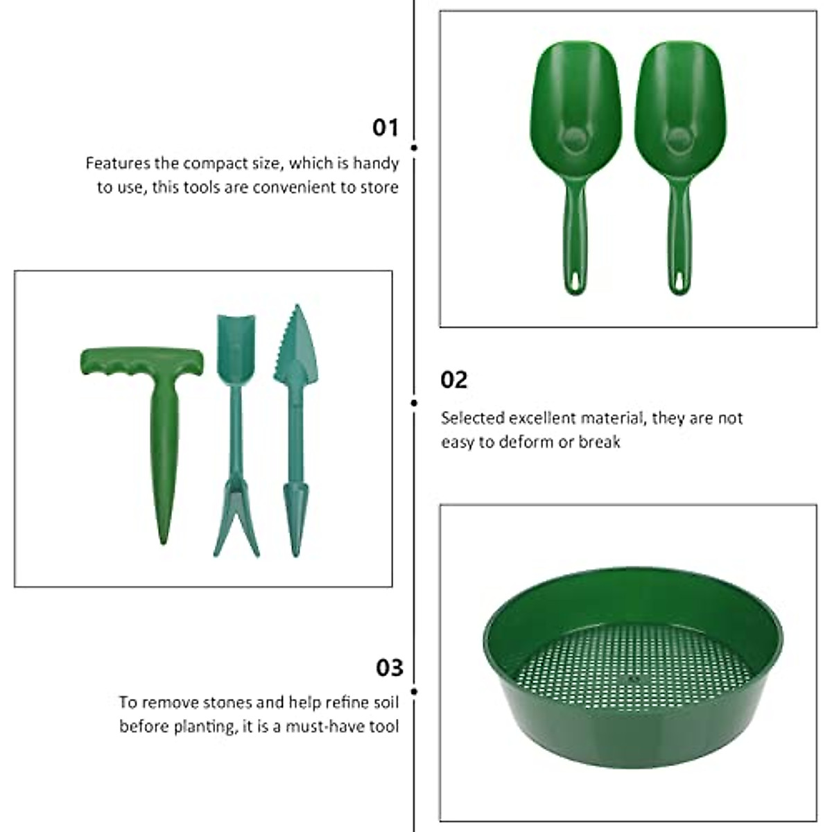 Kids Tools 1 Set Garden Soil Sieve Garden Soil Garden Cultivation Tools Garden Accessories DIY Tools