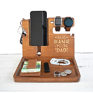 Father’s Day Gift from Daughter, Groomsmen Gift, Charging Station, Docking Station, Desk Organizer, Personalized Gift for Men, Unique Gift