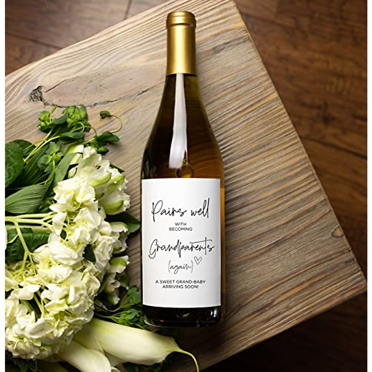 Pregnancy Reveal Wine Label for Parents Mom and Dad, Grandparents Again Announcements Gifts, Wine Bottle Stickers, Having a Baby Cards, Promoted to Grandparents, Im Pregnant