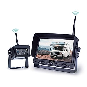 Digital Wireless Backup Camera Kit, 7 Inch Display and 720P HD Resolution, Wide Angle Rear View Camera with Night Vision, 190ft Wireless Reverse Camera System Suitable for Truck, Motorhome, 5th Wheel