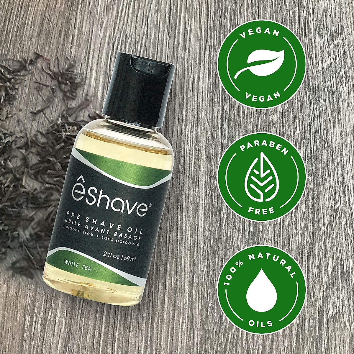 eShave Pre Shave oil for men- protects from shaving irritation and razor burn- for smoothest shave and silky skin- All Natural Shaving oil 2 oz